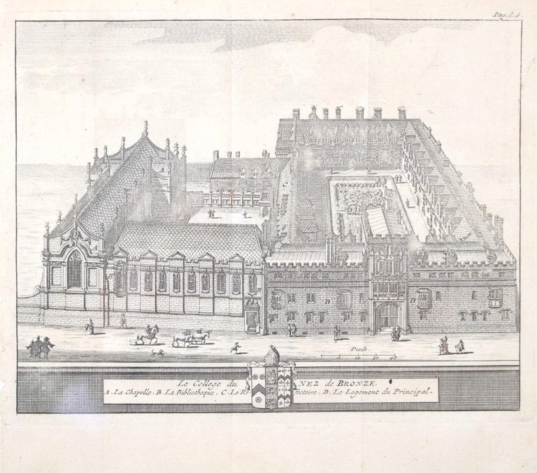 Pieter Van Der Aa - Brasenose College, Oxford engraving by Pieter van der Aa after David Loggan ...