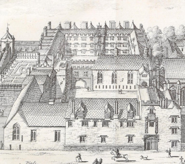 Pieter Van Der Aa - Merton College, Oxford engraving by Pieter van der Aa, after David Loggan ...