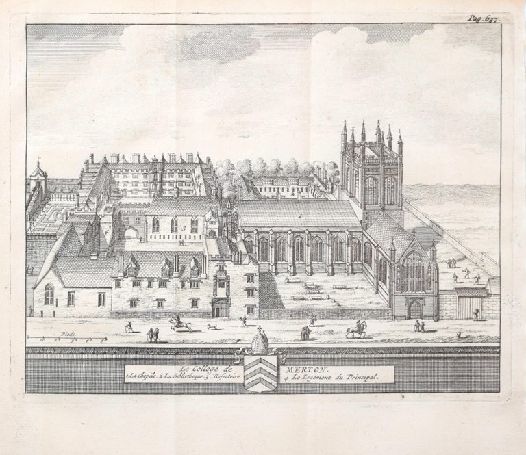 Pieter Van Der Aa - Merton College, Oxford engraving by Pieter van der Aa, after David Loggan ...