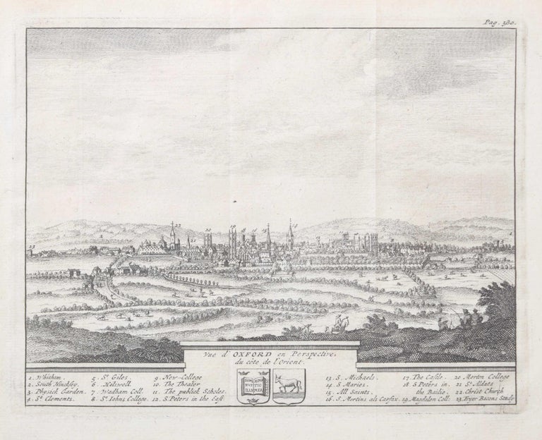 Pieter Van Der Aa - Gravure d'Oxford de l'Est de Pieter van der Aa d'après David Loggan En vente ...