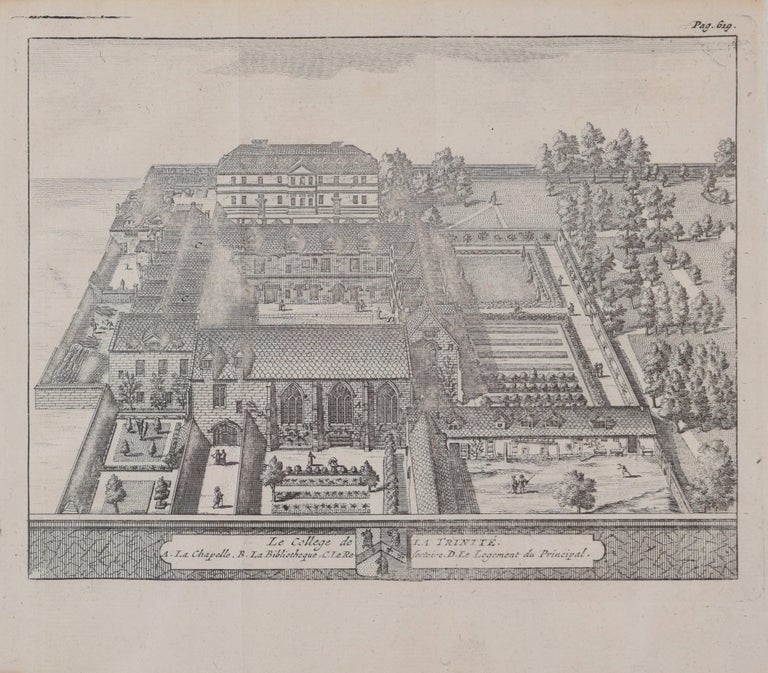 Pieter Van Der Aa - Trinity College, Oxford engraving by Pieter van der Aa after David Loggan ...