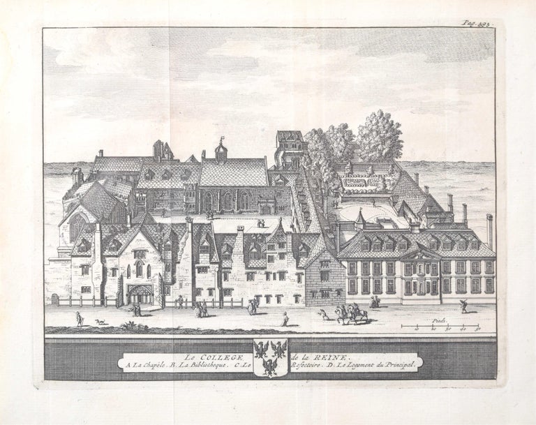 Pieter Van Der Aa - Queen''s College, Oxford engraving by Pieter van der Aa after David Loggan ...