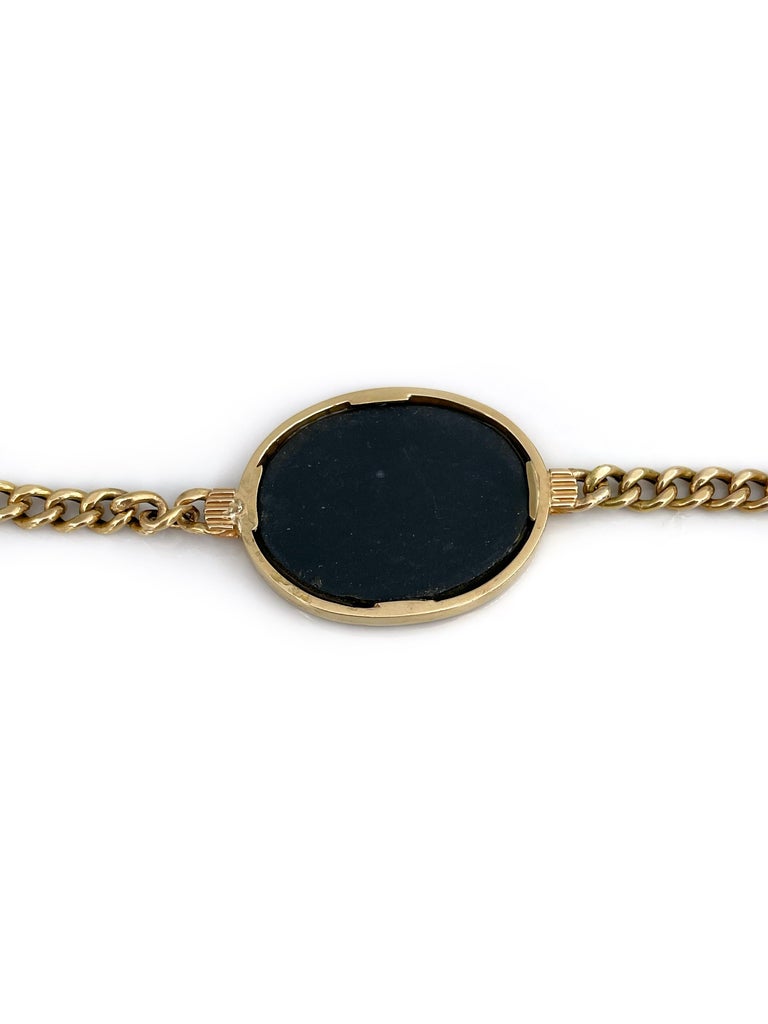Pietra Dura Victorian 18 Karat Gold Flower Bouquet Mosaic Chain ...