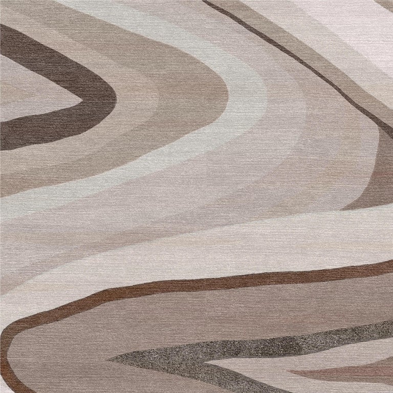 Pietra Hand-Tufted Beige Rug by Giulio Brambilla For Sale at 1stDibs
