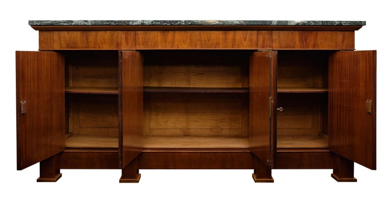 Pietra Verde Marble Topped Empire Style Buffet at 1stDibs