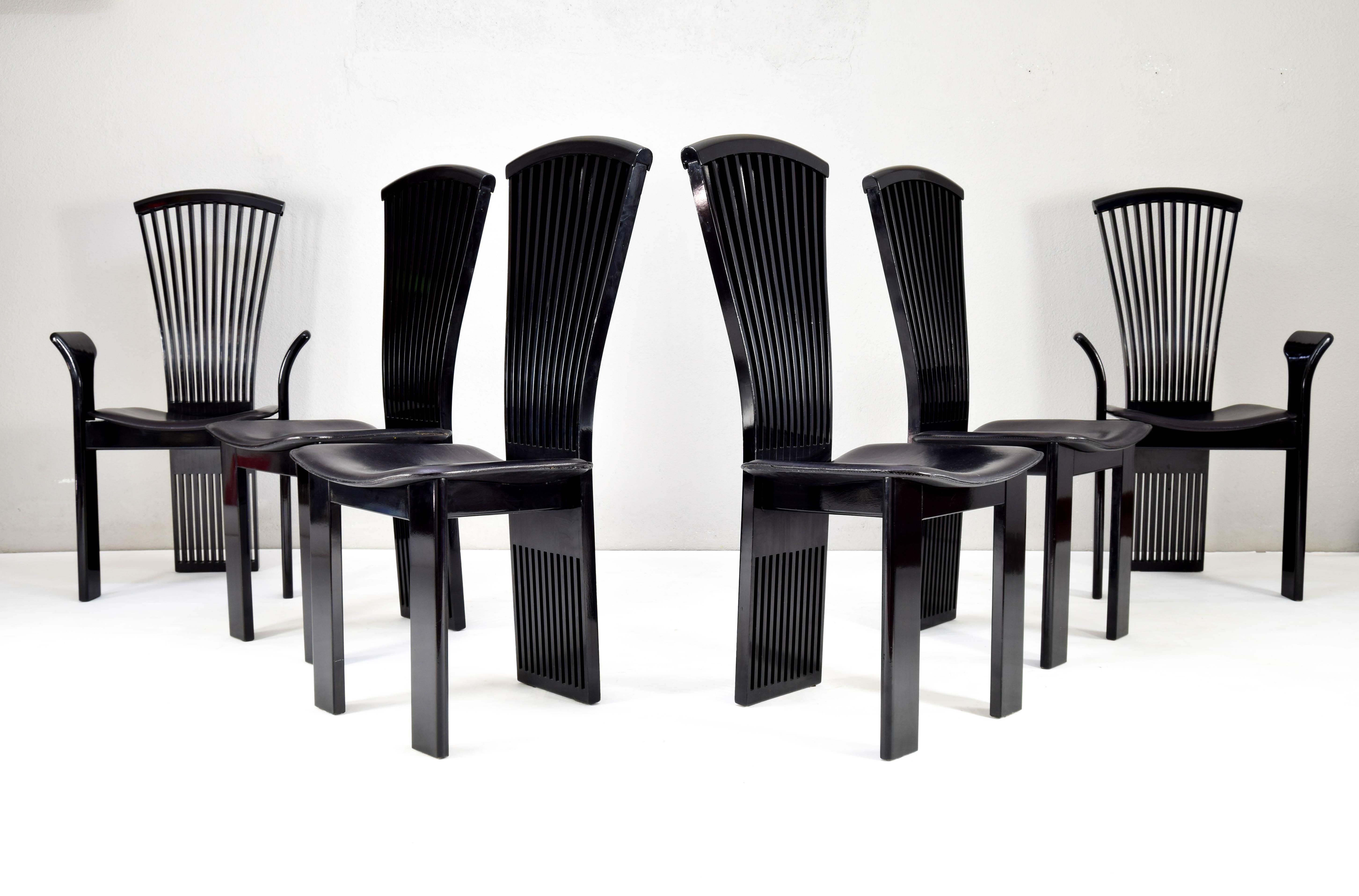 Pietro Constantini Midcentury Italian Modern Dining Chairs and ...