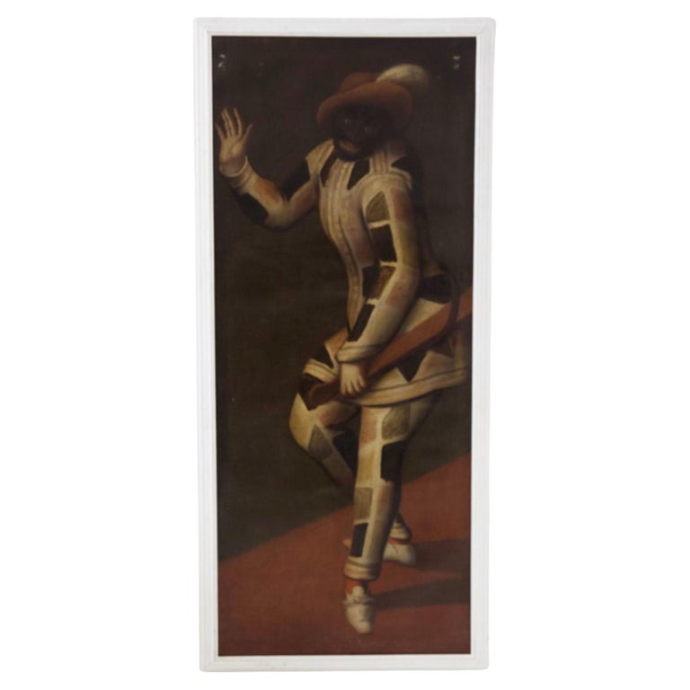 Pietro Longhi Antique Venetian Harlequin Painting 'Attr.' For Sale at ...