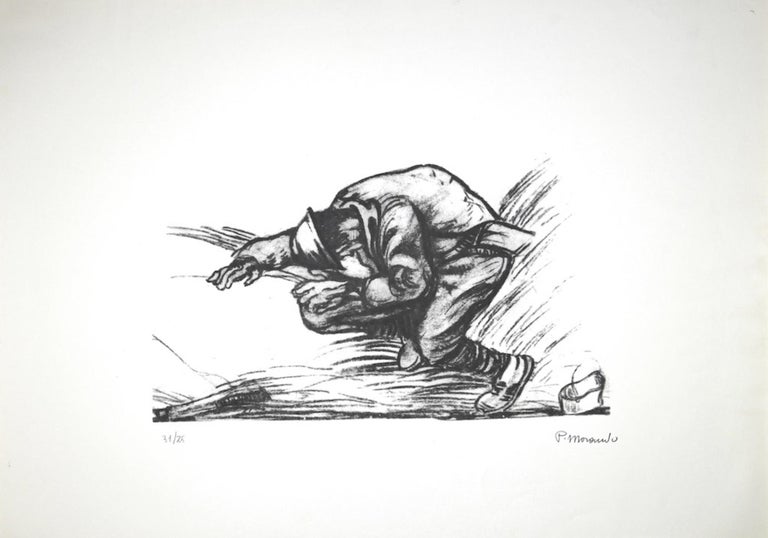 Pietro Morando - The Explosion of the Grenade - Lithograph by Pietro ...