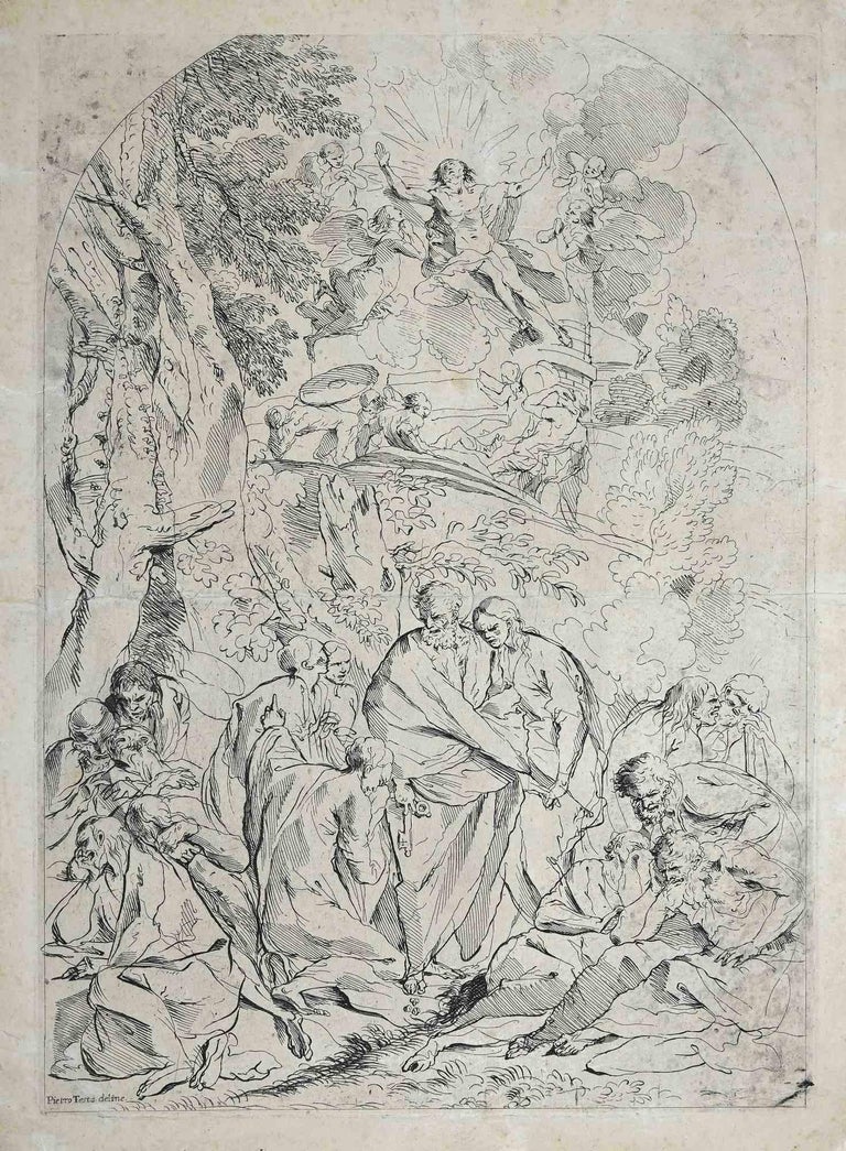 Sacred Scene - Original Etching after Pietro Testa - Early 18th Century ...