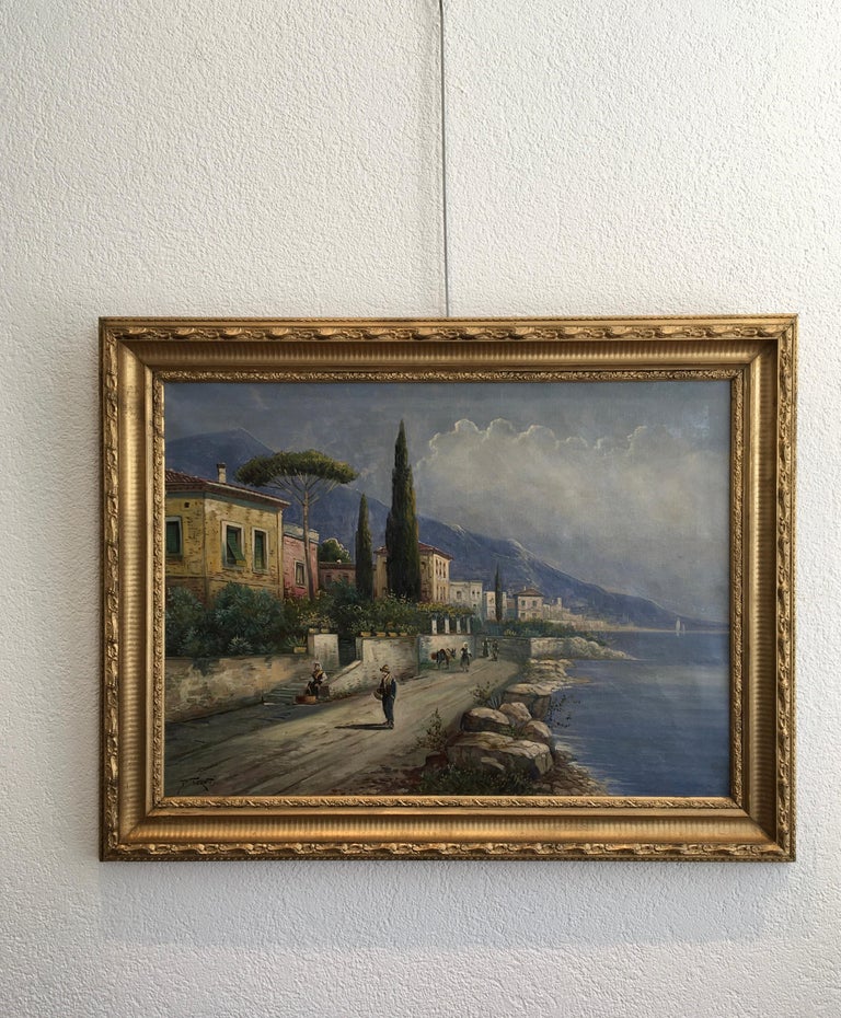 Pietro Toretti - Southern coastal road with cedars and pines For Sale ...