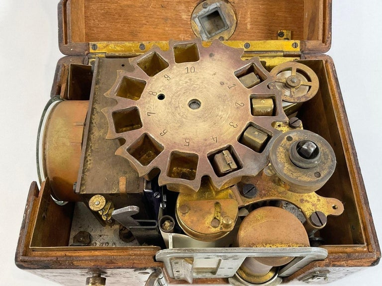 Pigeon Timer By German Maker In Oak Case For Sale at 1stDibs