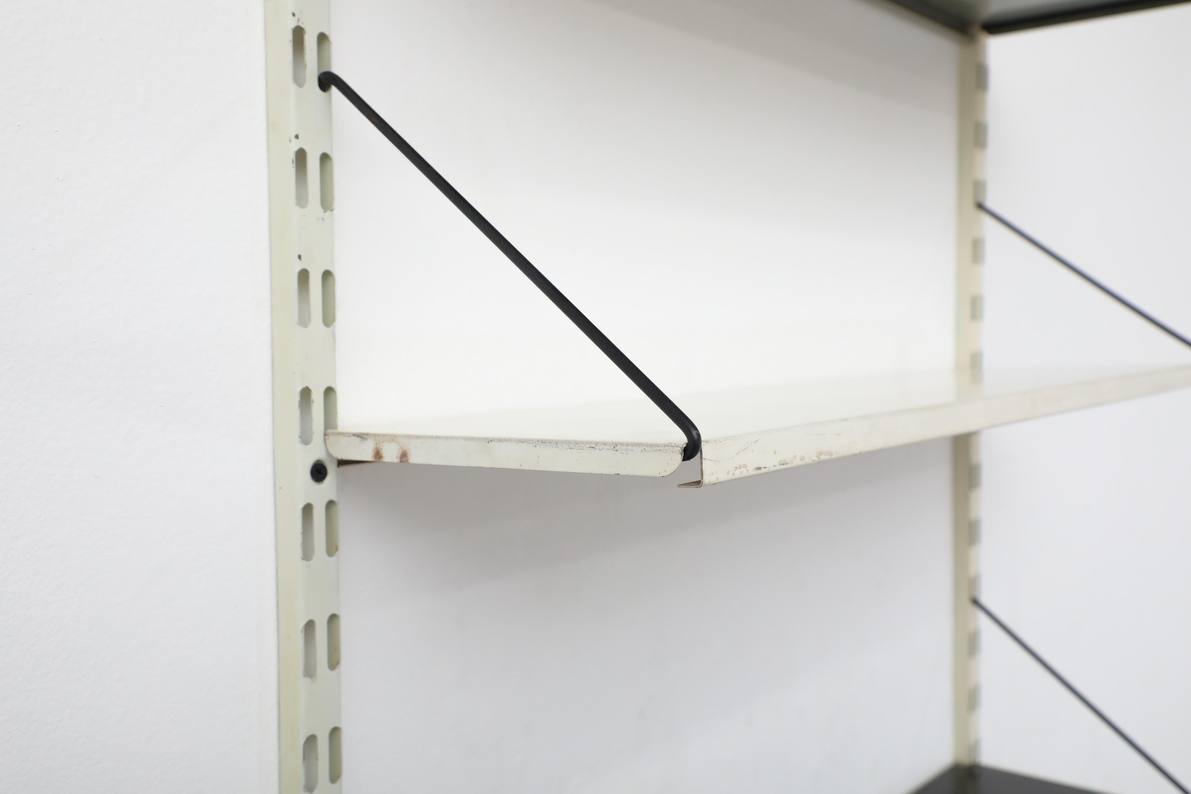 Pilastro Adjustable Metal Shelving Unit w/ Red and White Cabinet and ...