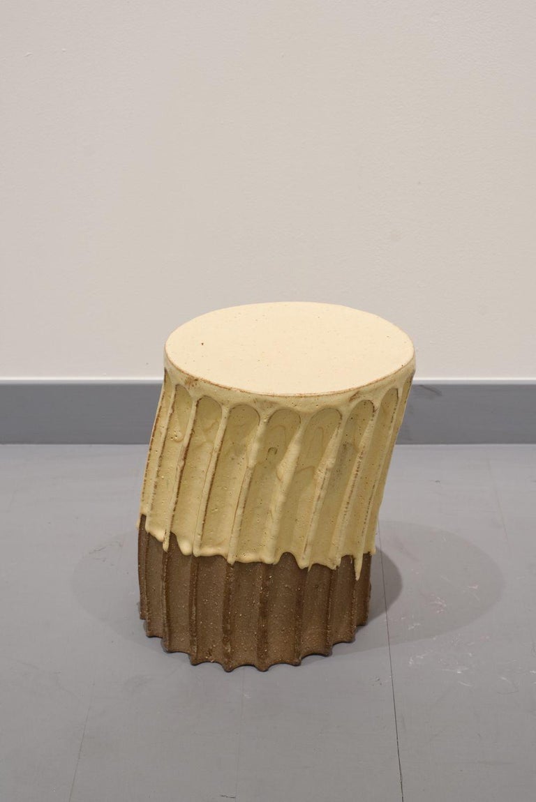 Pillar Stool, Brown, Short by Milan Pekař For Sale at 1stDibs