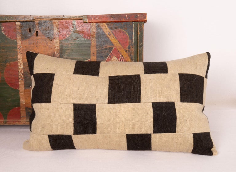 Pillow Case Made from a Contemporary Hand Loomed Wool Fabric For Sale ...