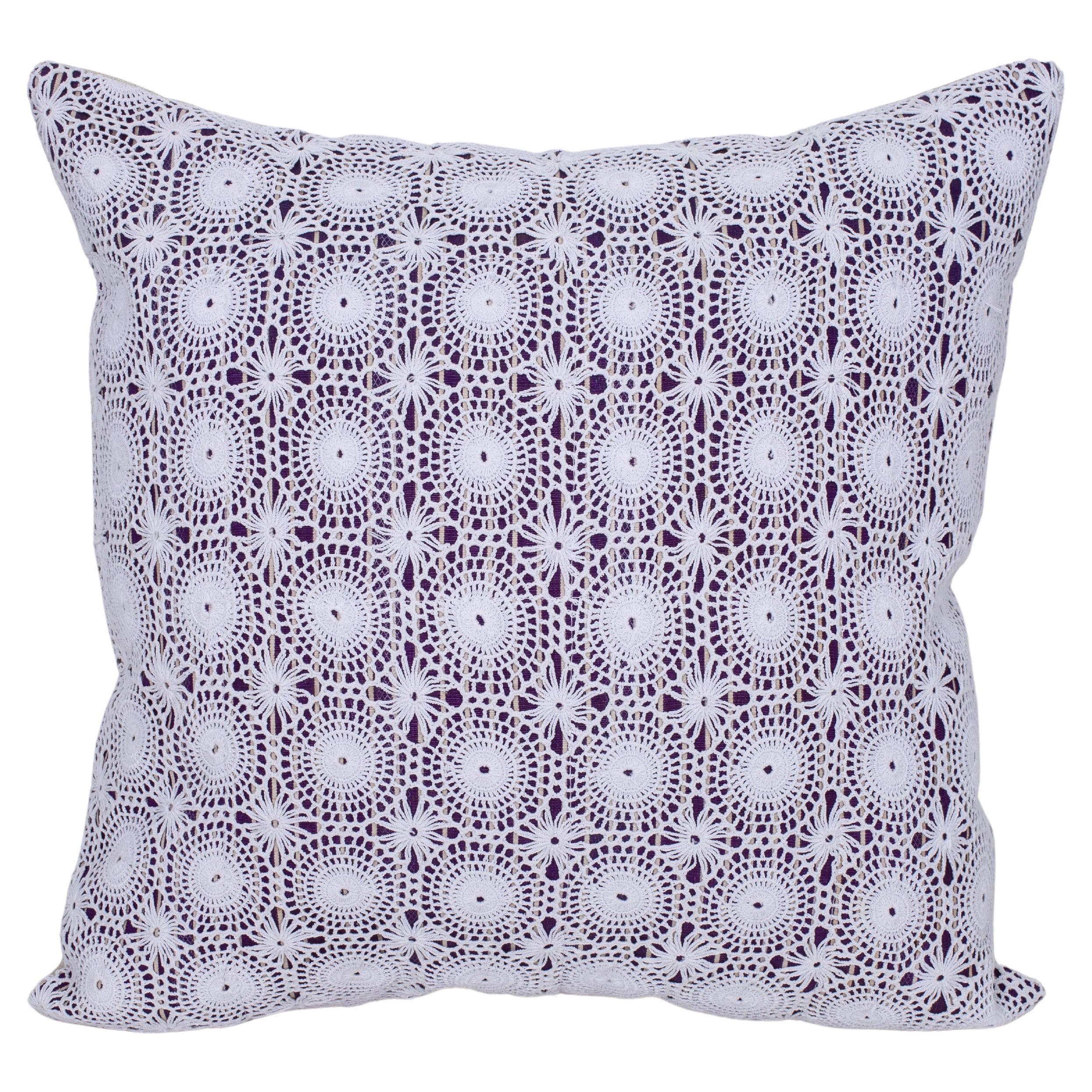 Pillow Case Made from a Vintage Turkish Crouchet Table Cloth For Sale ...