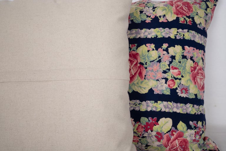 Pillow Cases Made from Mid-20th Century Russian Cotton Printed Textile ...