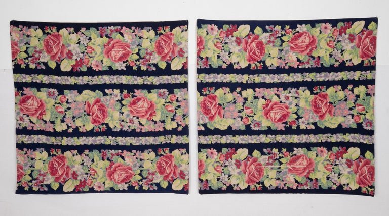 Pillow Cases Made from Mid-20th Century Russian Cotton Printed Textile ...