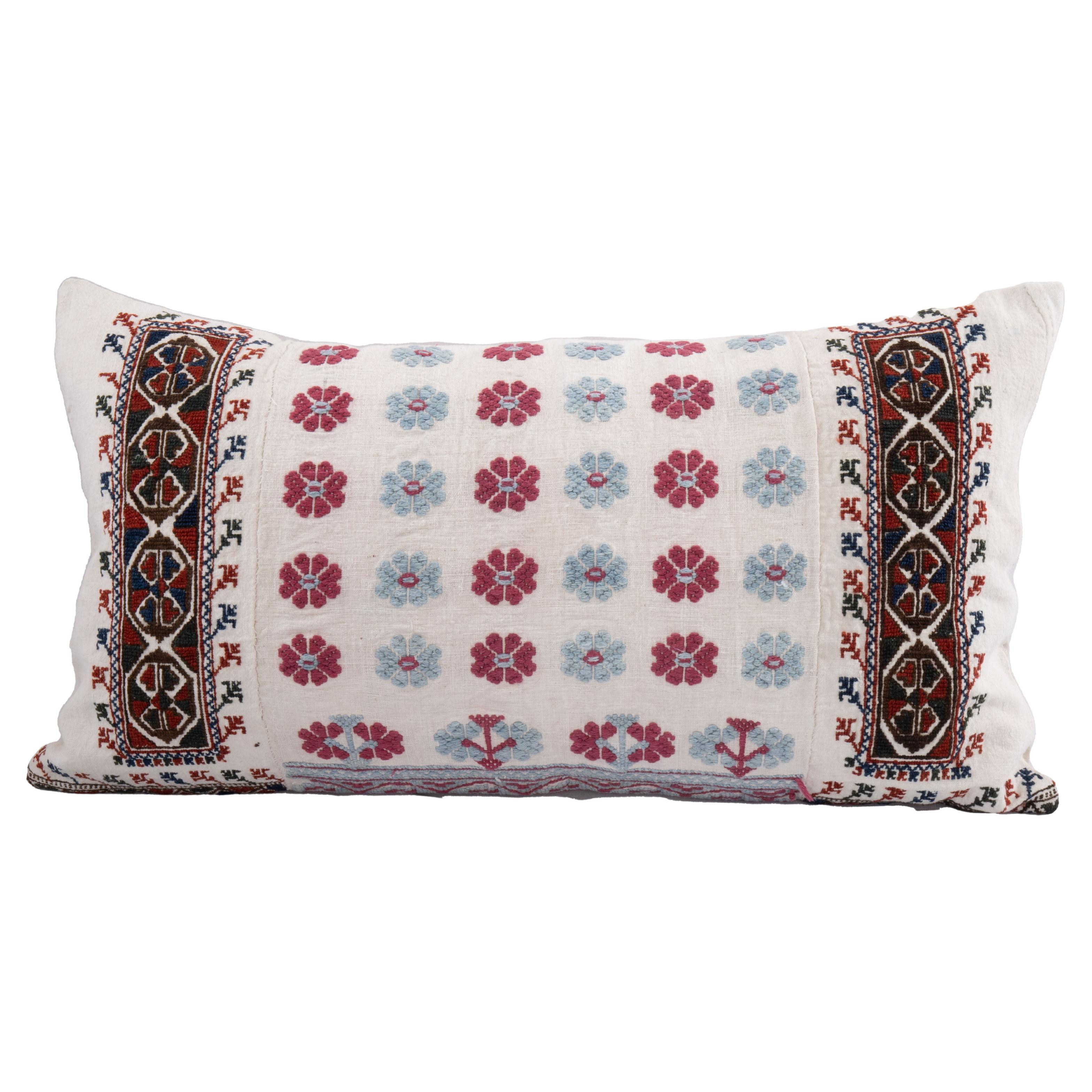 Pillow Cover Made from an Anatolian Embroidered Skirt, 2nd Quarter 20th ...