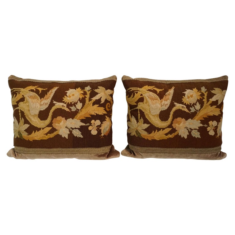 Antique English Needlepoint Pillows at 1stDibs | antique needlepoint ...