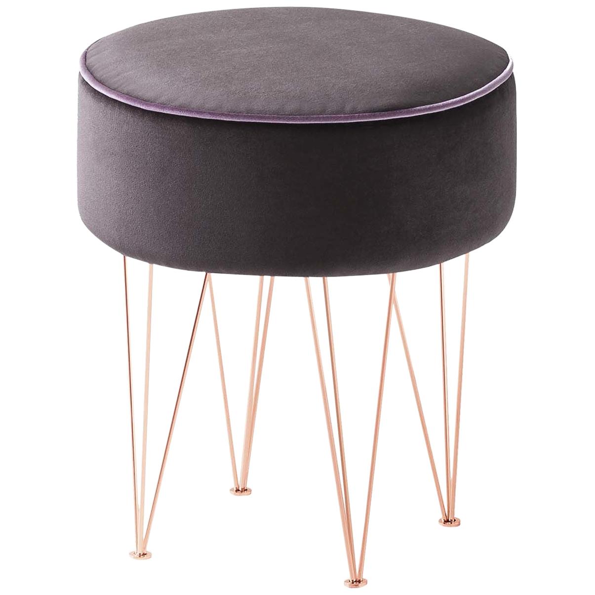 Alice Pouf with Copper Base For Sale at 1stDibs