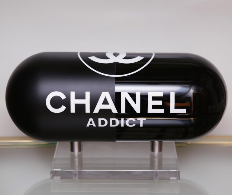 Pill Chanel Addict Black Sculpture at 1stDibs | chanel addict pill ...