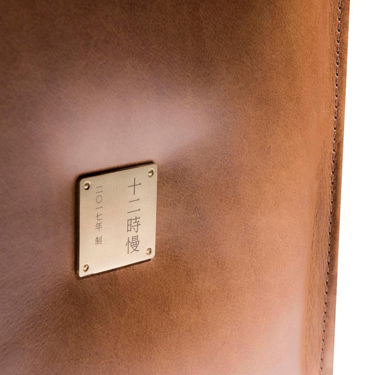 Pin Reversible Two-Toned Leather Armchair For Sale at 1stDibs