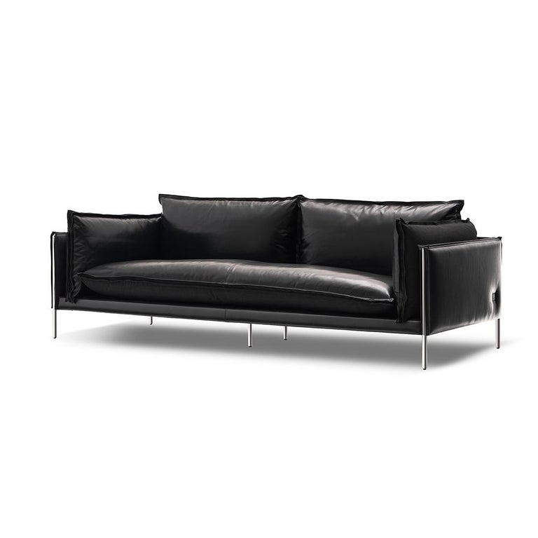 Pin Reversible Two-Toned Leather Sofa For Sale at 1stDibs