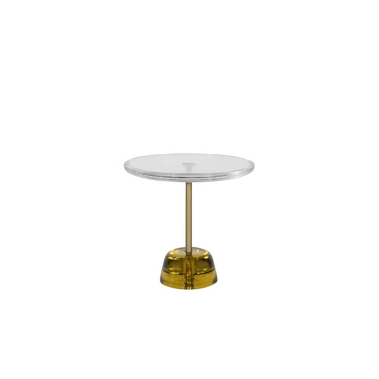 Pina Low Corn Yellow Brass Side Table by Pulpo For Sale at 1stDibs ...