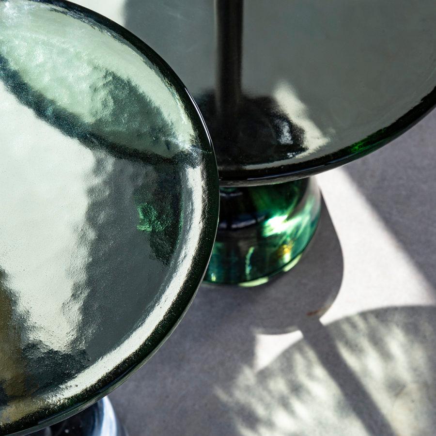 Pina Side Table, European, Minimalist, Green, Black Base, German, Table ...
