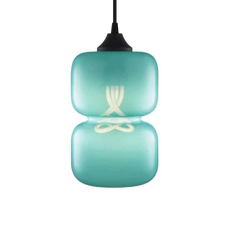 Pinch Chroma Storm Handblown Modern Glass Pendant Light, Made in the ...