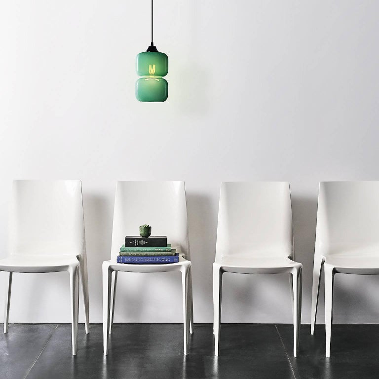 Pinch Chroma Storm Handblown Modern Glass Pendant Light, Made in the ...