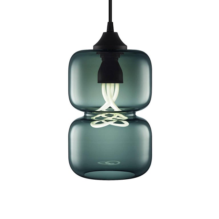 Pinch Chroma Storm Handblown Modern Glass Pendant Light, Made in the ...