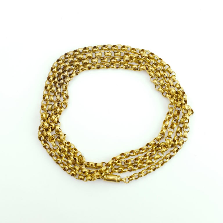 Pinchbeck Gold Chain from Victorian England For Sale at 1stDibs