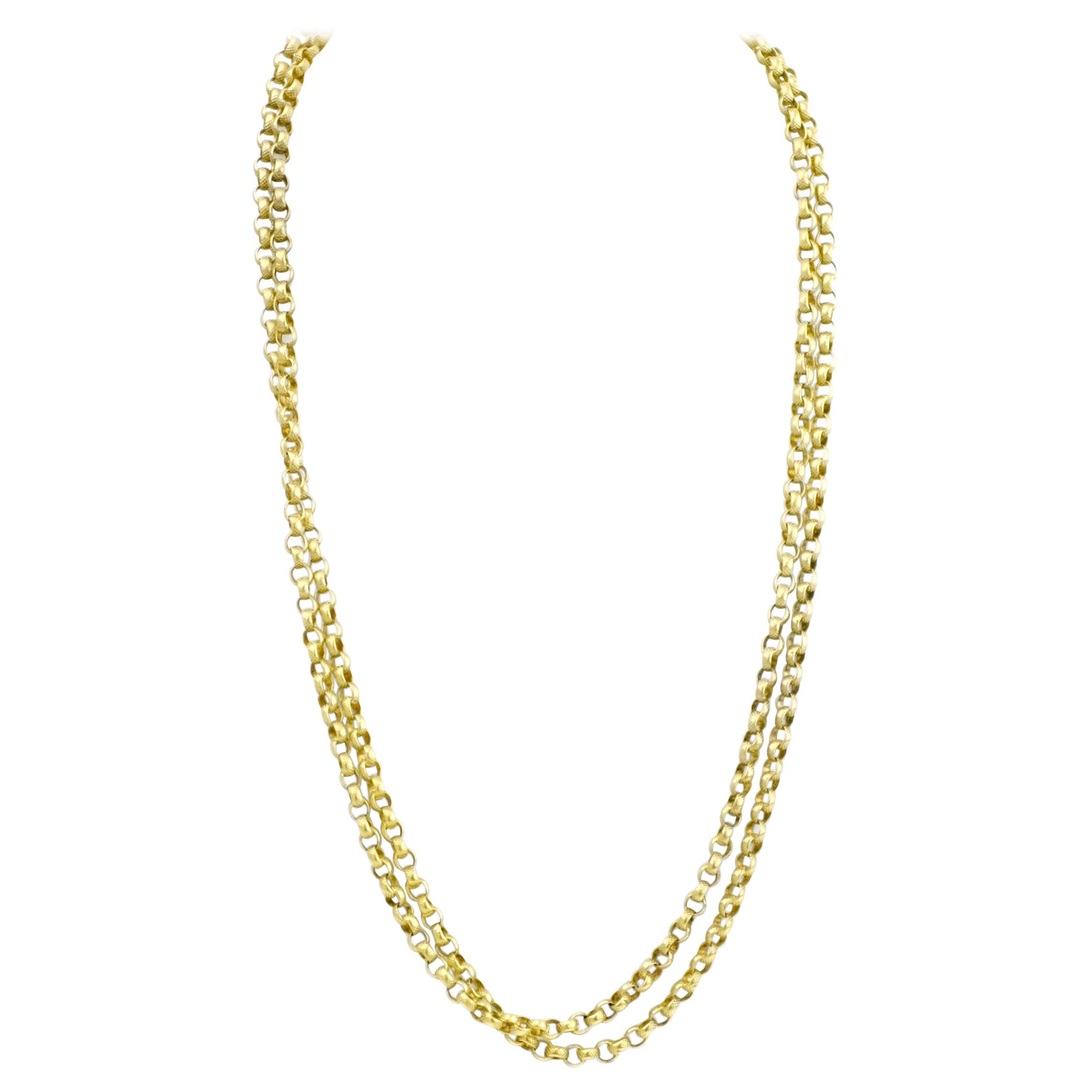 Pinchbeck Gold Chain from Victorian England For Sale at 1stDibs