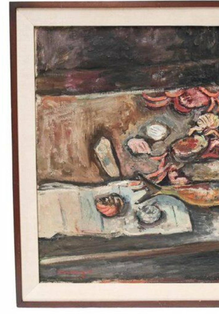 Pinchus Kremegne Oil on Canvas Still Life at the Dinner Table For Sale ...