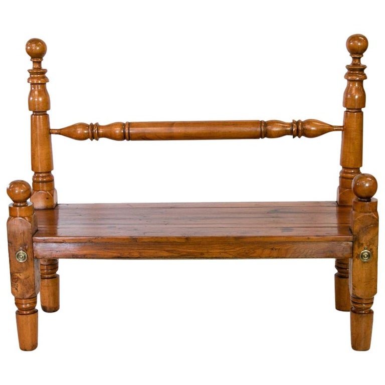 Pine and Maple Bench For Sale at 1stDibs
