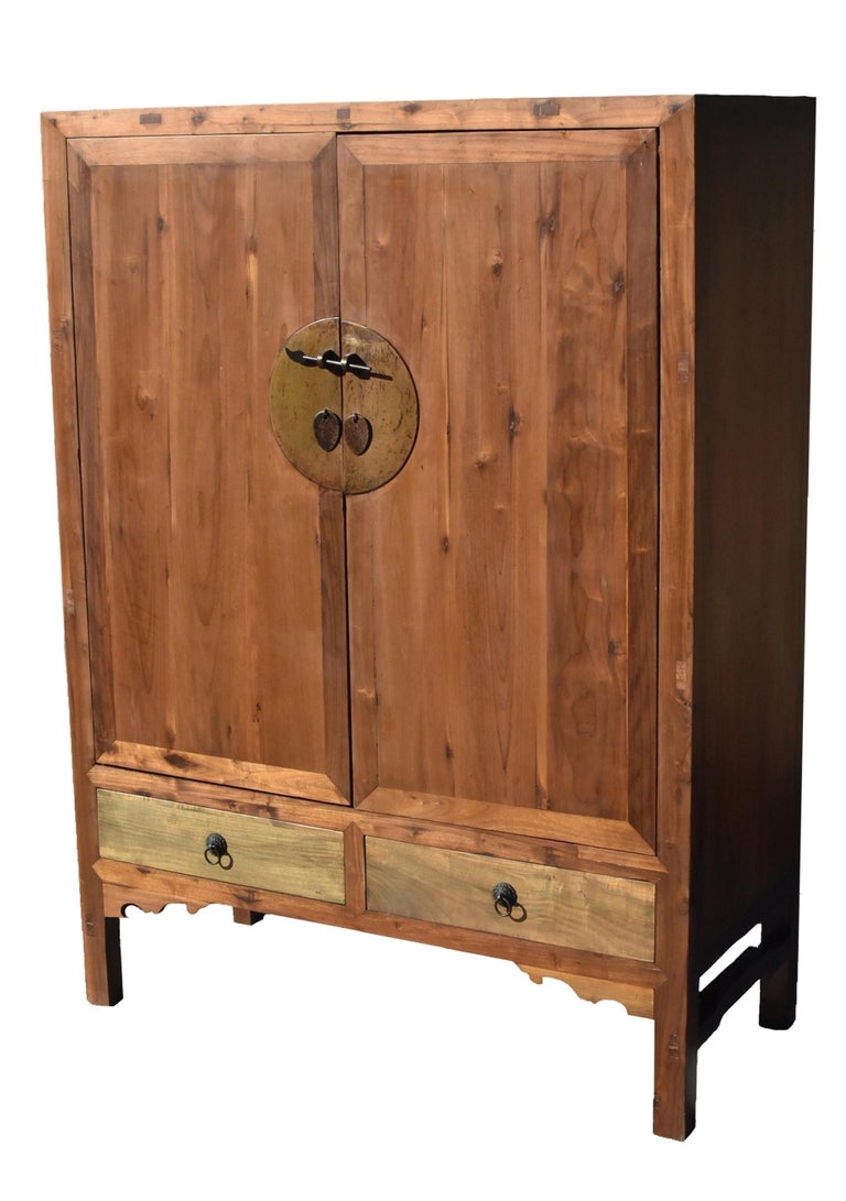 Pine Armoire Ming Style Cabinet at 1stDibs