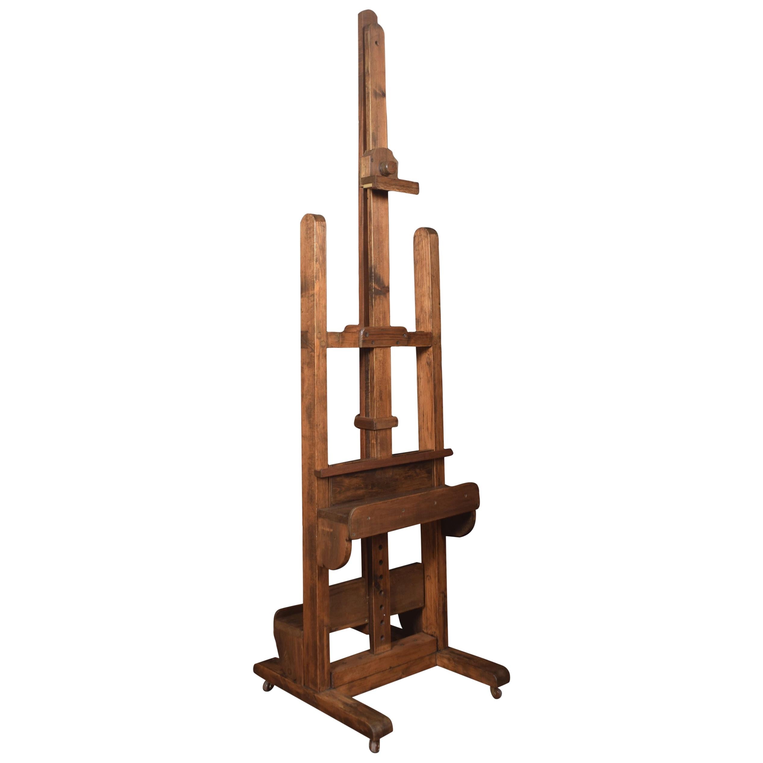 Large Oak Studio Easel by Windsor and Newton at 1stDibs