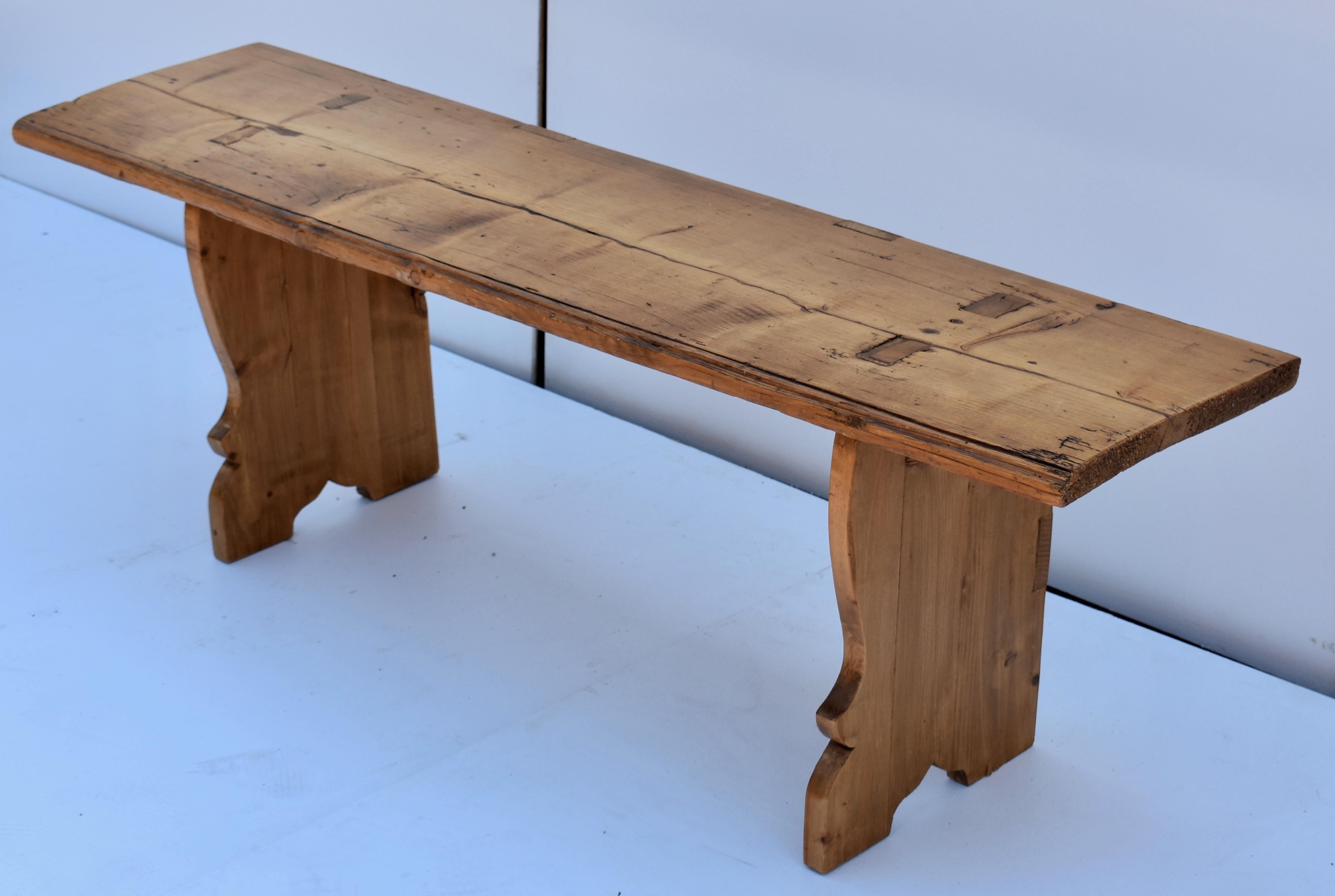 Pine Backless Bench or Form at 1stDibs