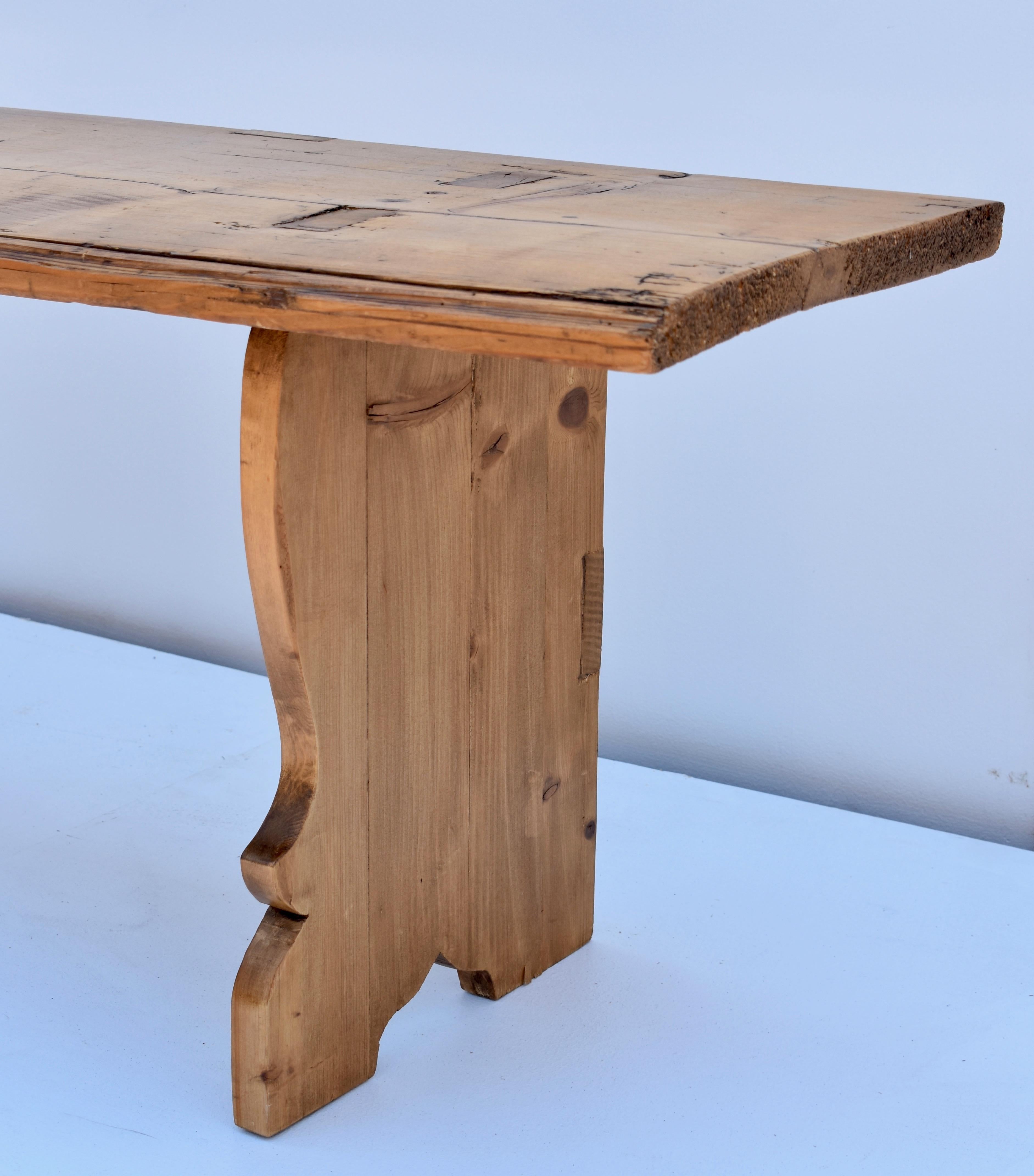 Pine Backless Bench or Form at 1stDibs