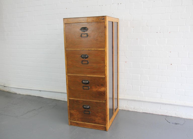 Pine Bankers Filing Cabinet, circa 1930s at 1stDibs