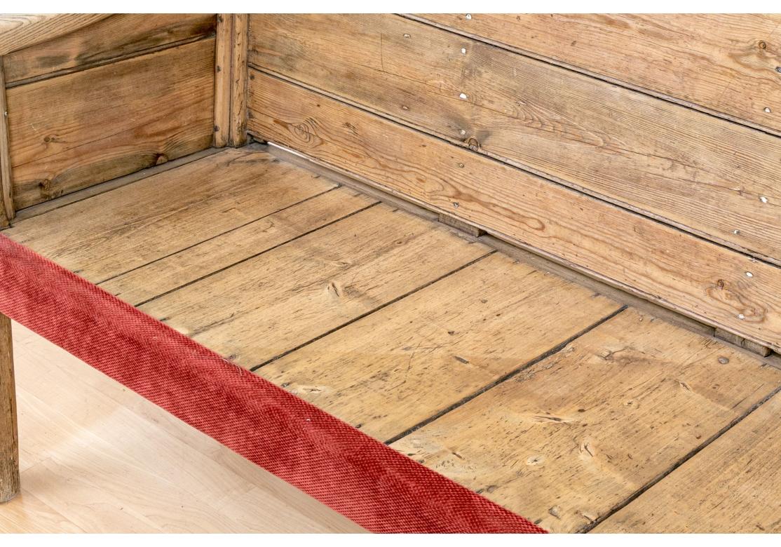 Pine Bench From Antique Wood in Rustic Style For Sale at 1stDibs