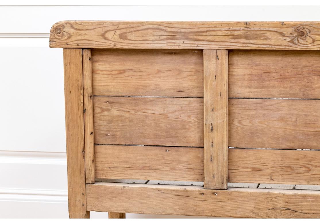 Pine Bench From Antique Wood in Rustic Style For Sale at 1stDibs