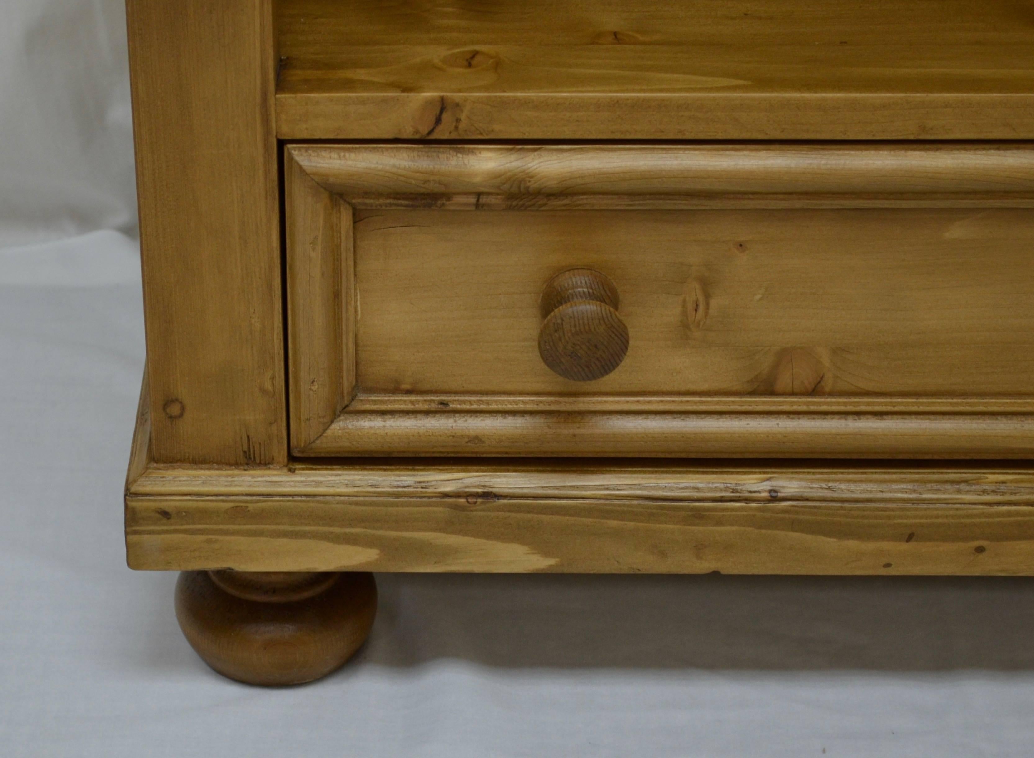 Pine Bookcase with Drawer at 1stDibs