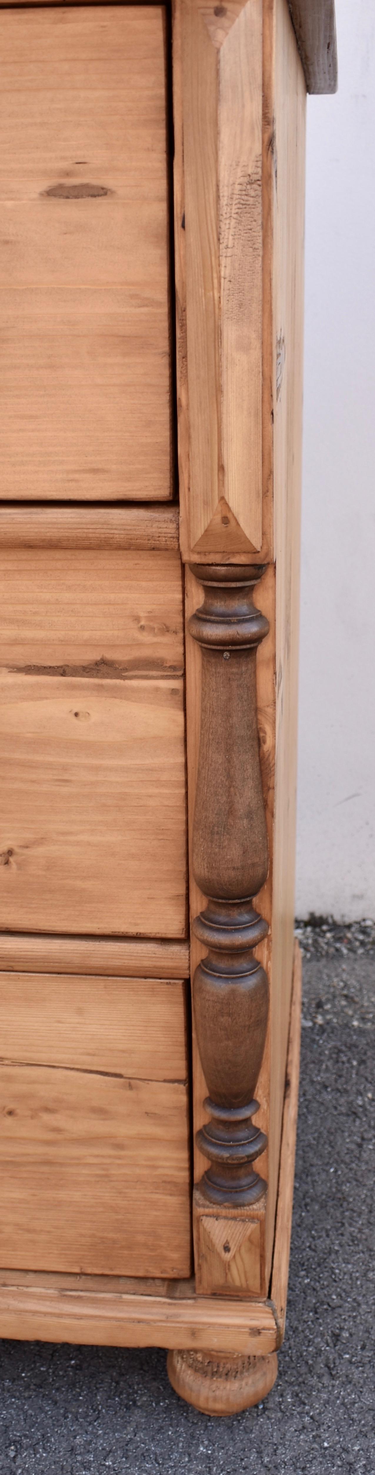 Pine Chest of Three Drawers at 1stDibs
