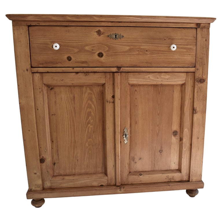 Pine Chest Of Drawers Base with Two Doors and One Drawer For Sale at ...