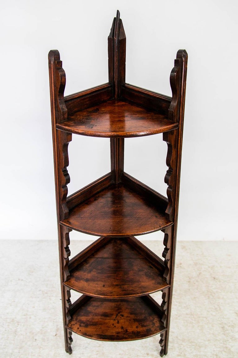 Pine English Corner Shelf For Sale at 1stDibs