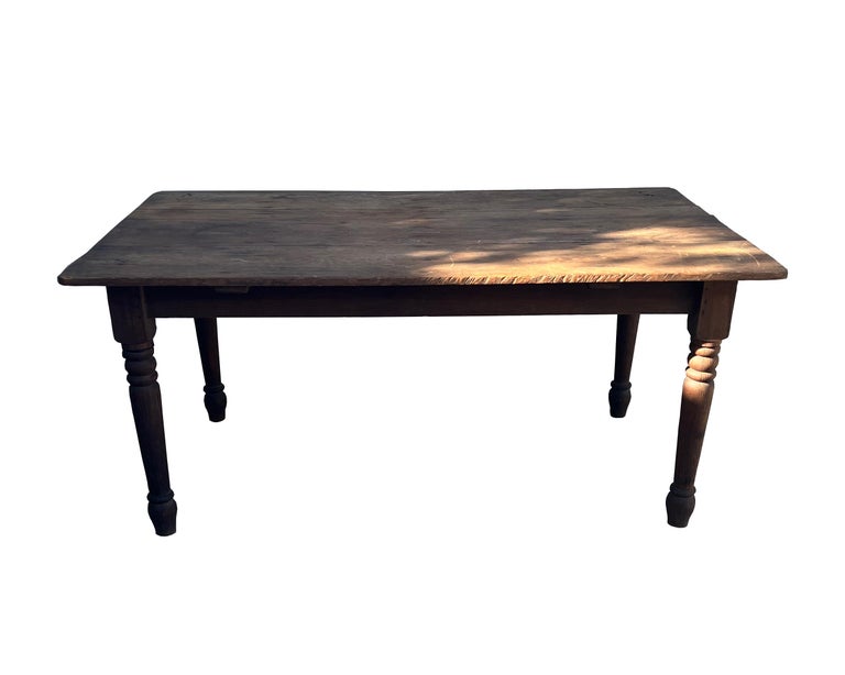 Pine Farmhouse Dining Table at 1stDibs