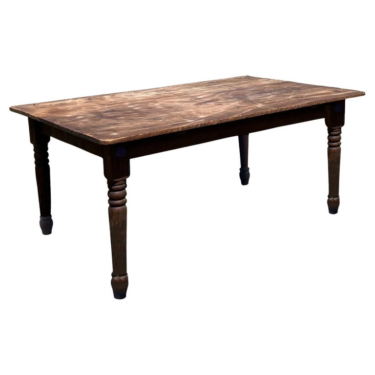 Pine Farmhouse Dining Table at 1stDibs