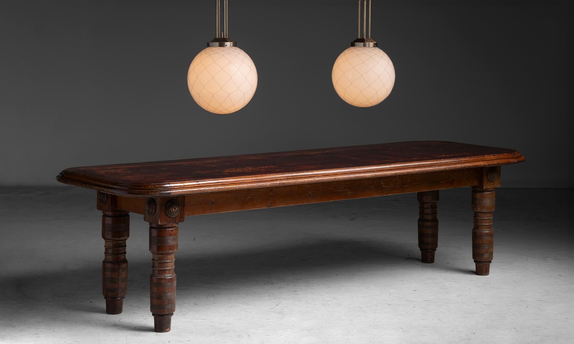 Pine and Mahogany Dining Table (Small), England circa 1890 For Sale at ...